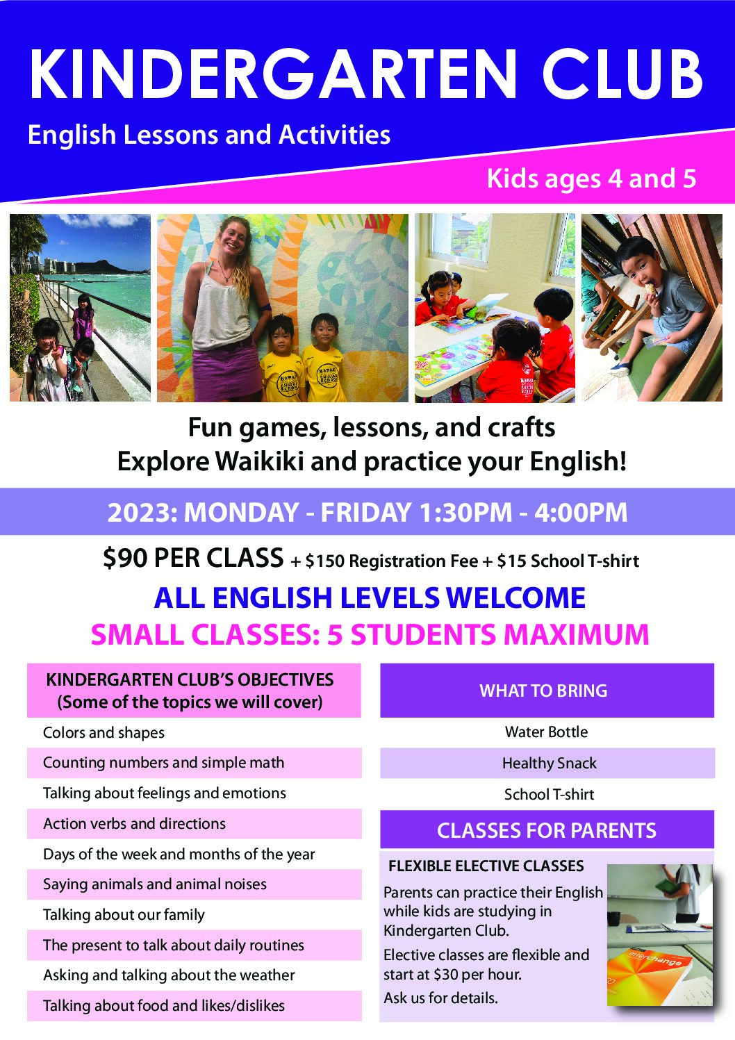 Kids English Class Advertisement